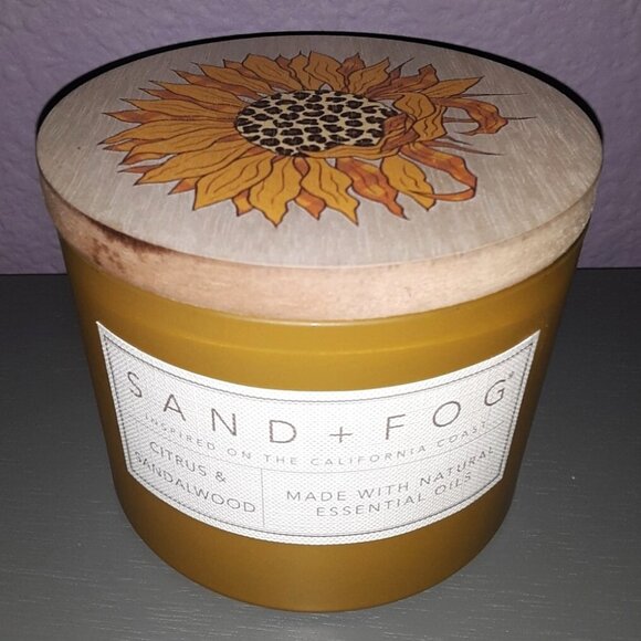 Sand + Fog | Accents | Sand Fog Citrus Sandalwood Glass Jar Candle With ...